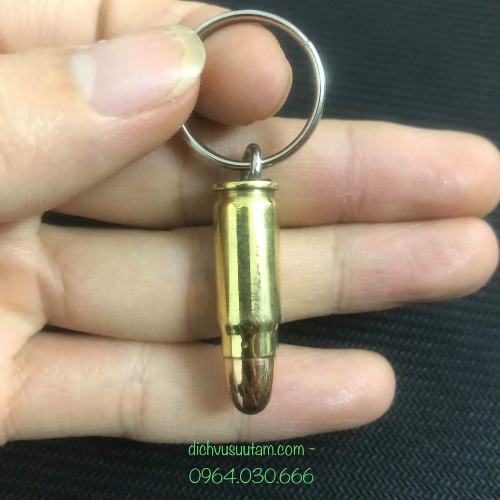 Móc khóa vỏ đạn K54 đầu tròn – Vỏ đạn mô hình